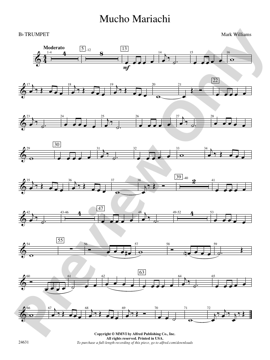 Mucho Mariachi: 1st B-flat Trumpet: 1st B-flat Trumpet Part - Digital ...
