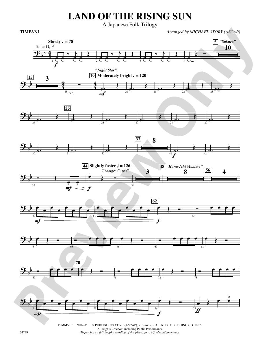 Land of the Rising Sun (A Japanese Folk Trilogy): Timpani: Timpani Part ...