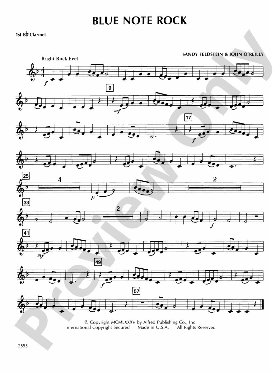 Blue Note Rock: 1st B-flat Clarinet: 1st B-flat Clarinet Part - Digital ...