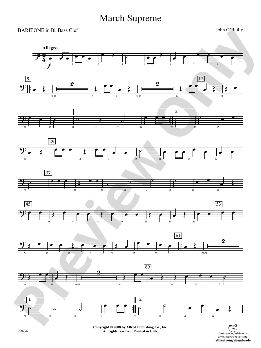 March Supreme: (wp) B-flat Baritone B.C.: (wp) B-flat Baritone B.C ...