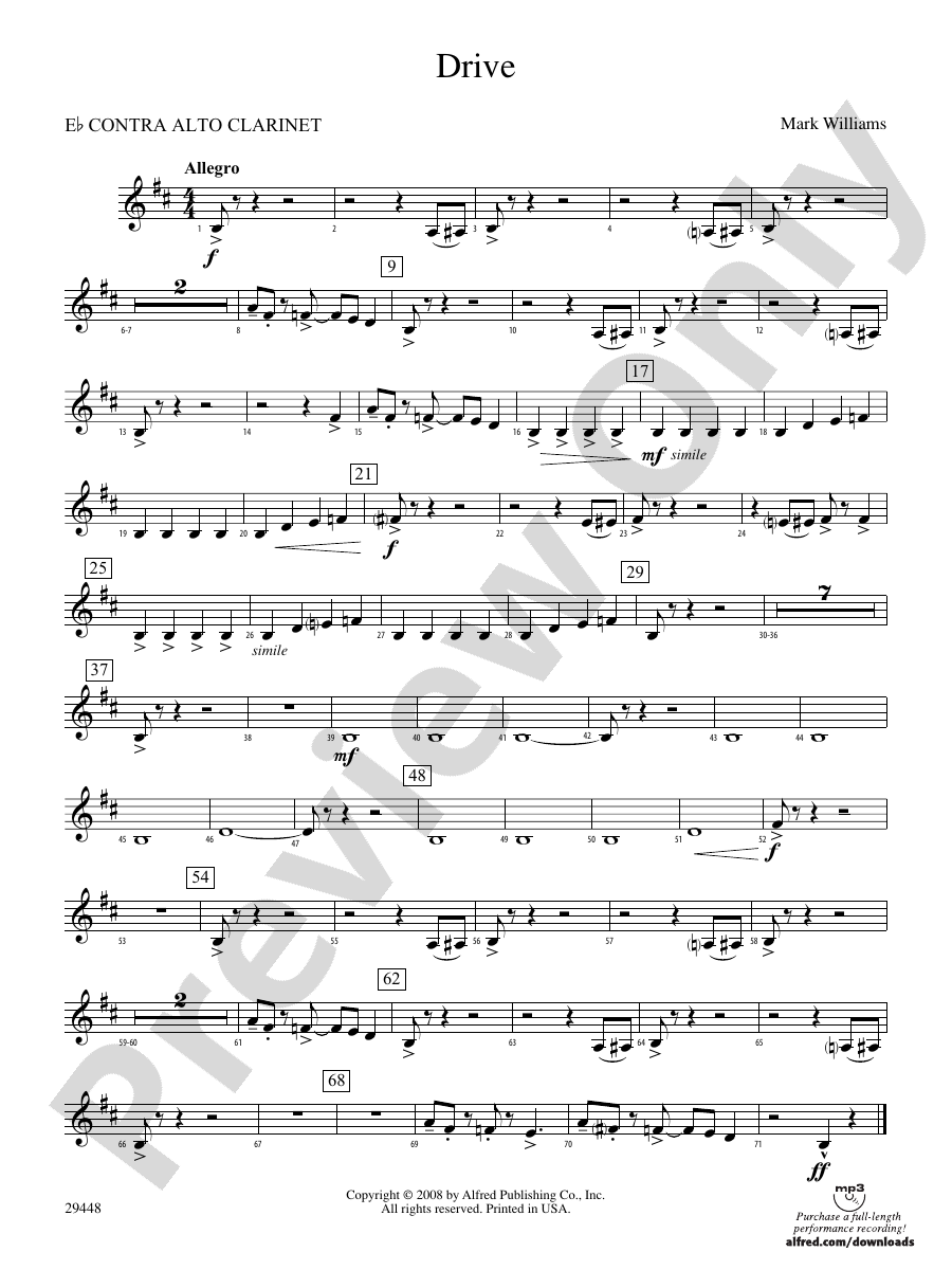 Drive: (wp) E-flat Contrabass Clarinet: (wp) E-flat Contrabass Clarinet World Part - Digital ...