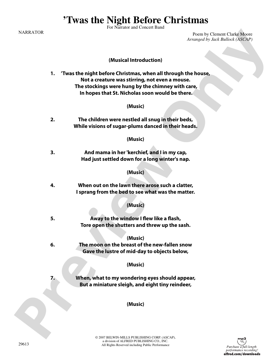 T'was the Night Before Christmas: Narrator: Narrator Part - Digital ...