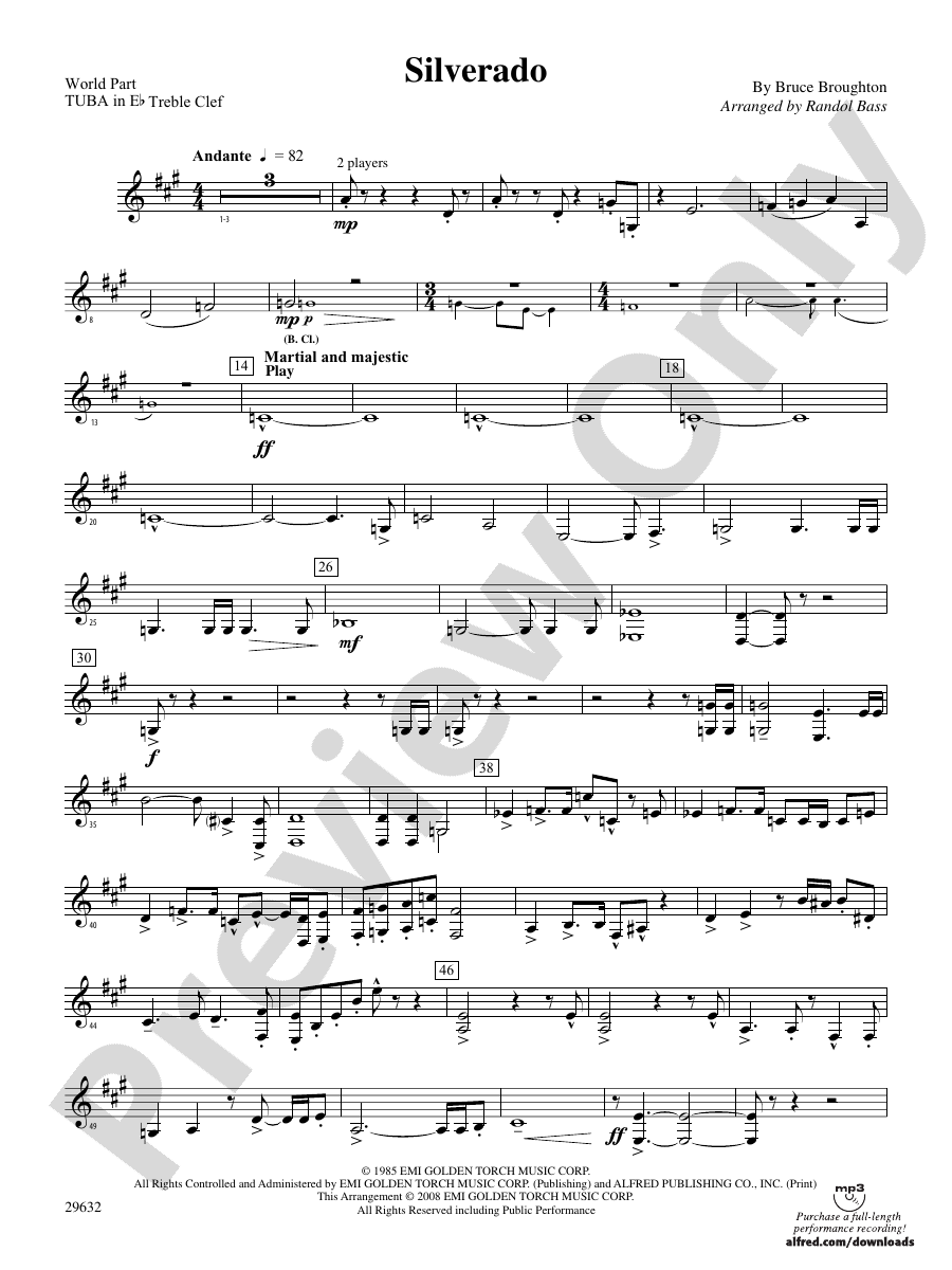 Silverado: (wp) E-flat Tuba T.C.: (wp) E-flat Tuba T.C. World Part ...