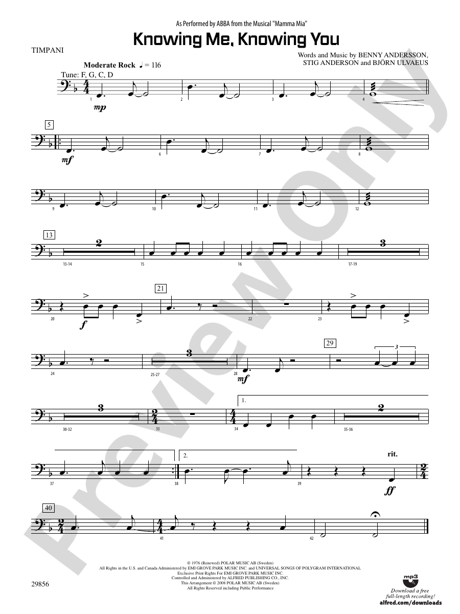 Knowing Me, Knowing You (As performed by ABBA from the musical Mamma ...