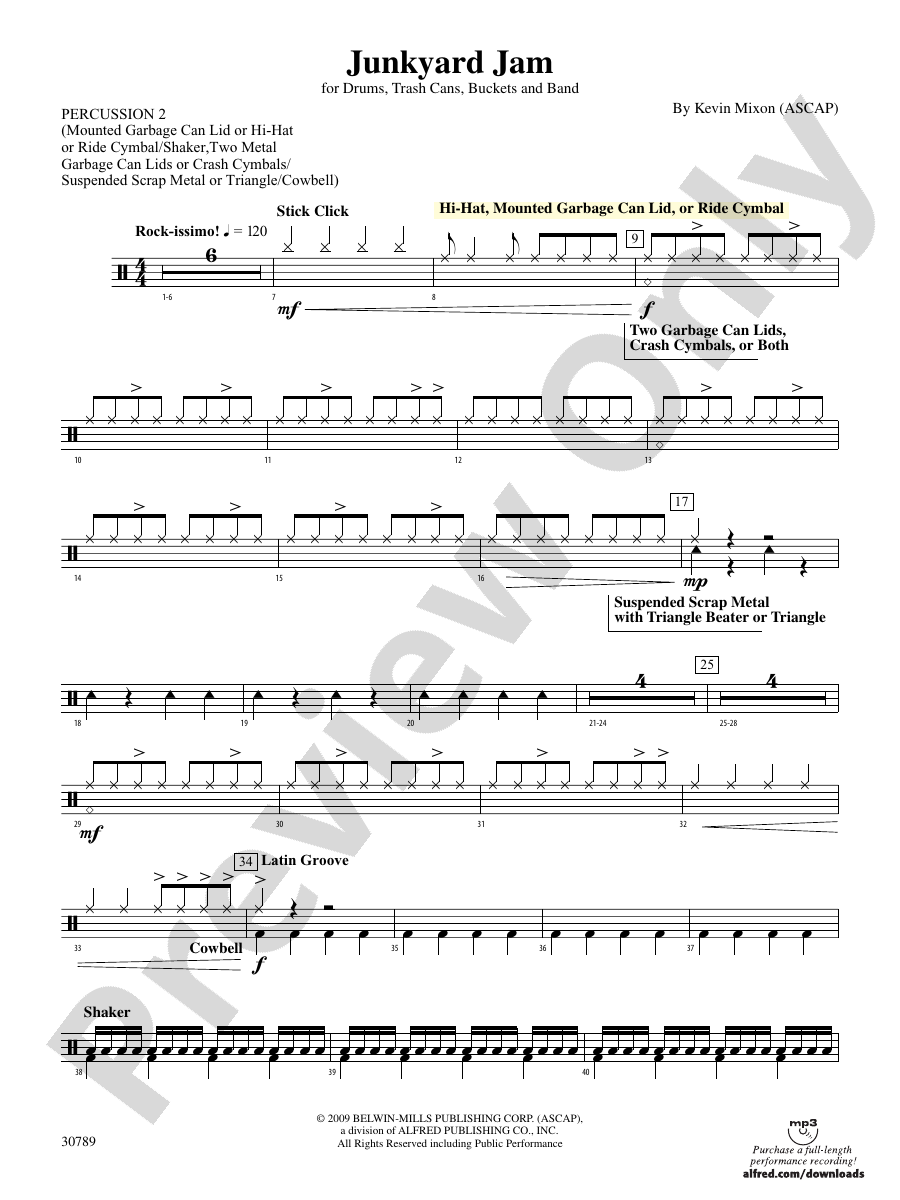 Junkyard Jam: 2nd Percussion: 2nd Percussion Part - Digital Sheet Music ...