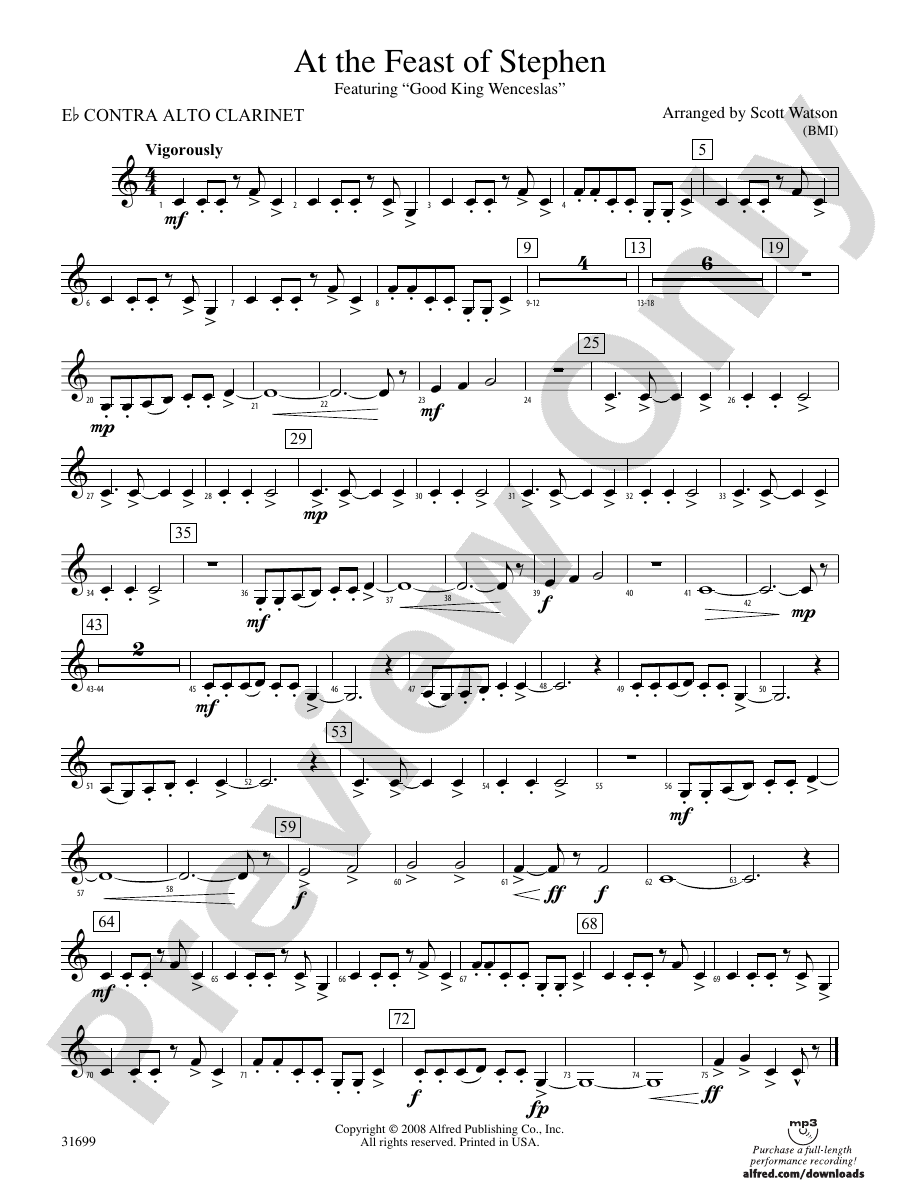 At the Feast of Stephen: (wp) E-flat Contrabass Clarinet: (wp) E-flat Contrabass Clarinet World ...