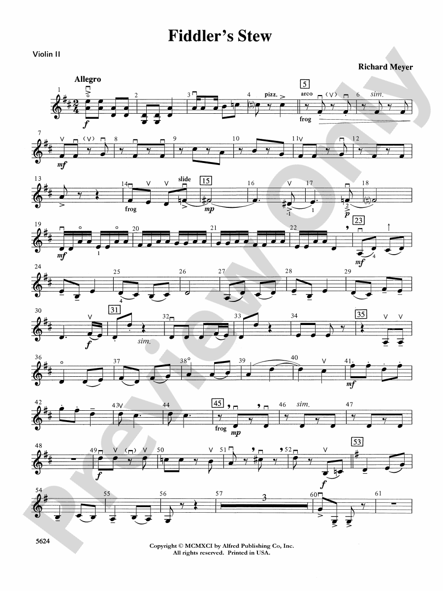 Fiddler's Stew: 2nd Violin: 2nd Violin Part - Digital Sheet Music Download