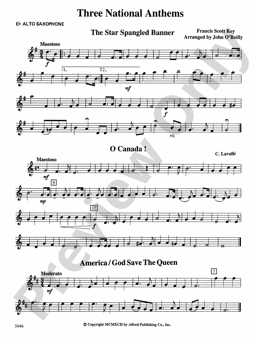 Three National Anthems (Star Spangled Banner, O Canada!, America/God ...