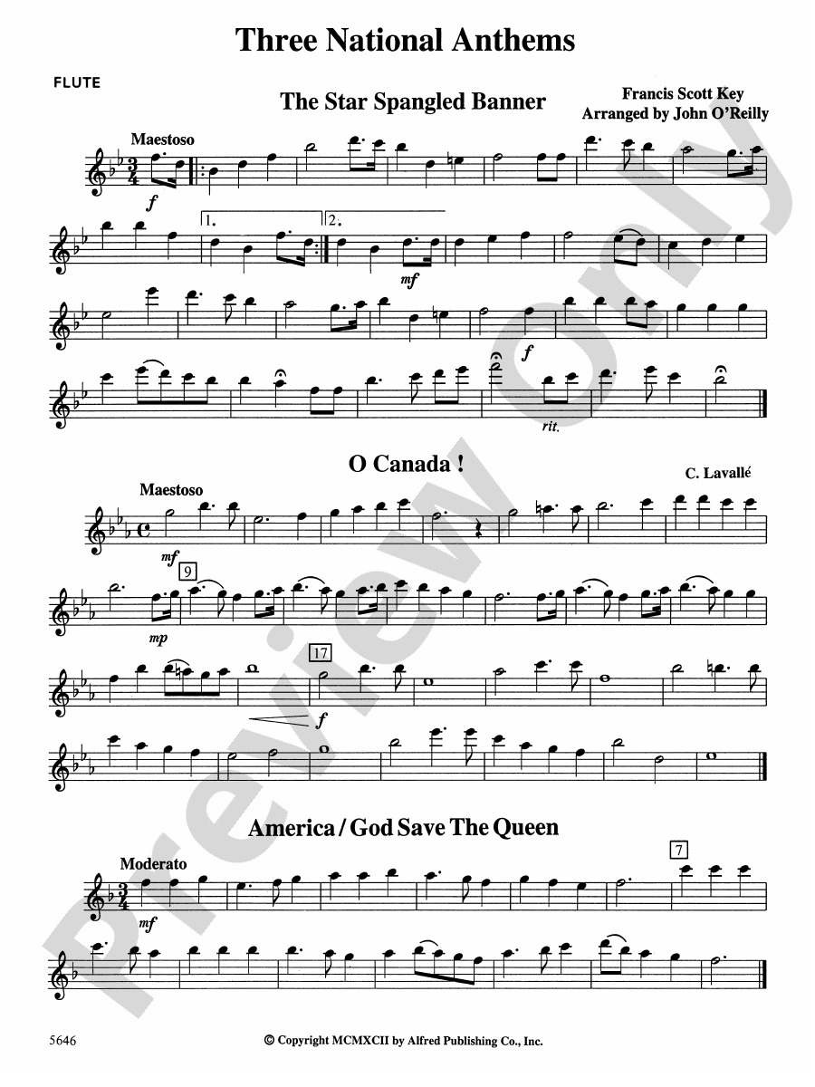 Three National Anthems (Star Spangled Banner, O Canada!, America/God ...