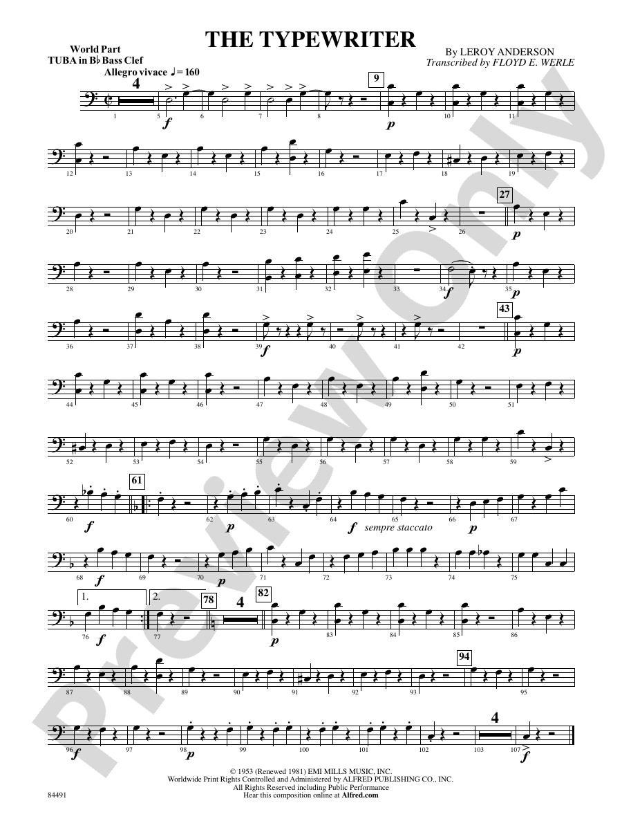 The Typewriter: (wp) B-flat Tuba B.C.: (wp) B-flat Tuba B.C. World Part ...