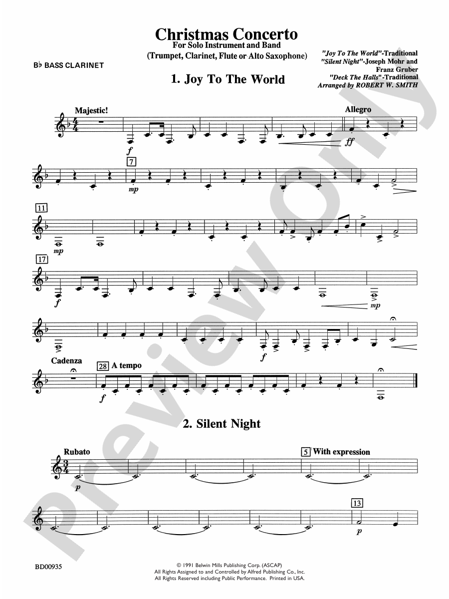 Christmas Concerto (Solo Trumpet, Clarinet, Flute, or Alto Saxophone ...