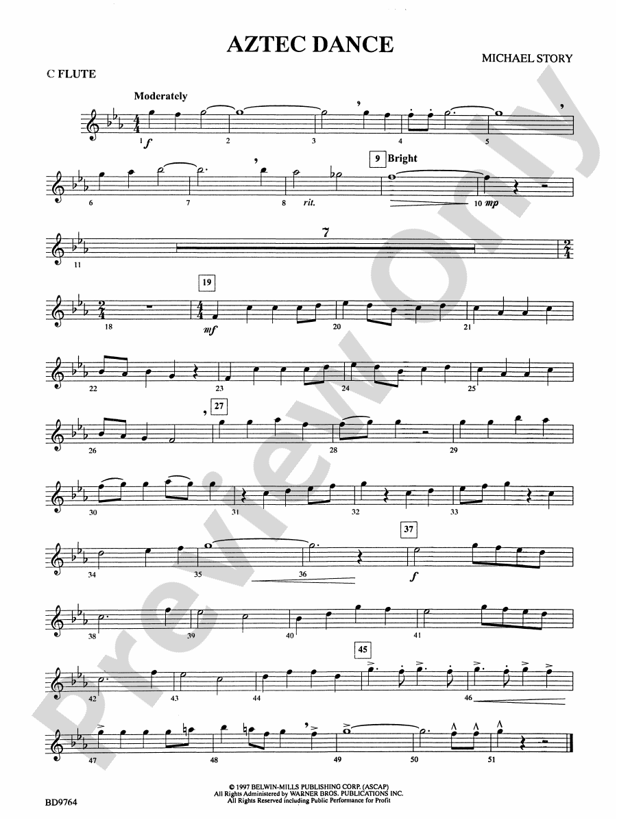 Aztec Dance: Flute: Flute Part - Digital Sheet Music Download