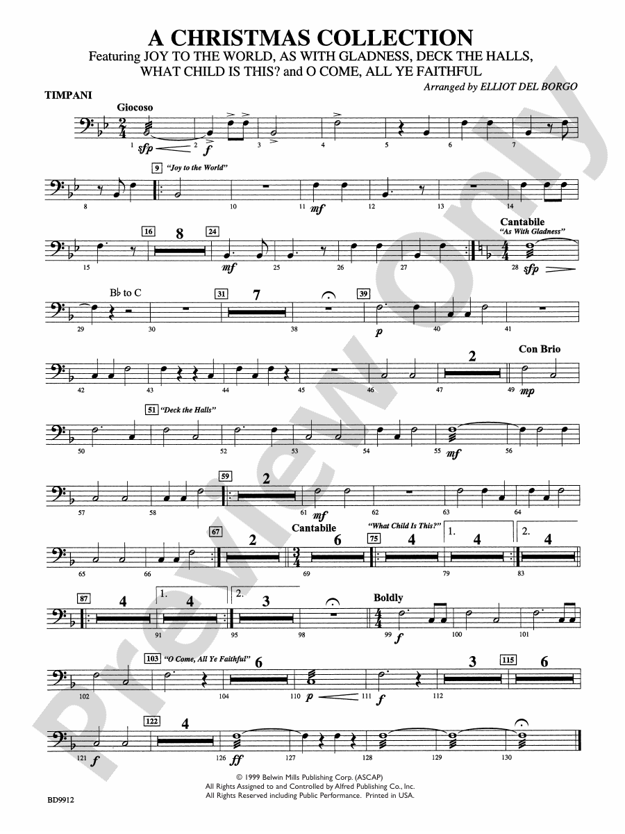 Christmas Collection: Timpani: Timpani Part - Digital Sheet Music Download