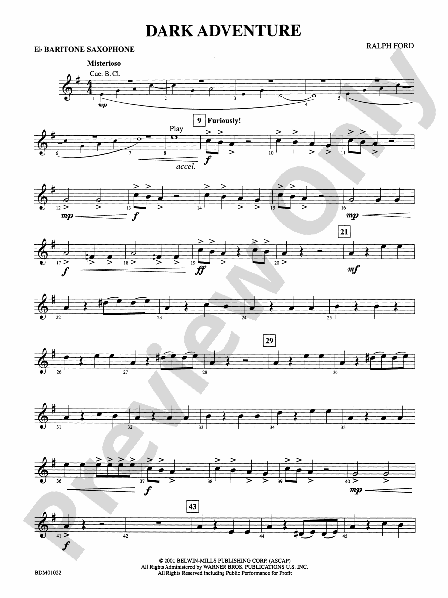 Dark Adventure: E-flat Baritone Saxophone: E-flat Baritone Saxophone ...