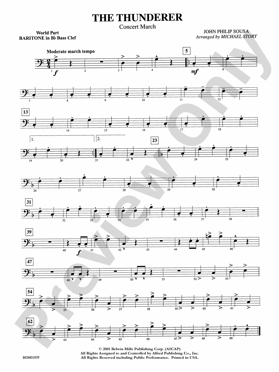 The Thunderer: WP B-flat Baritone B.C.: WP B-flat Baritone B.C. Part ...