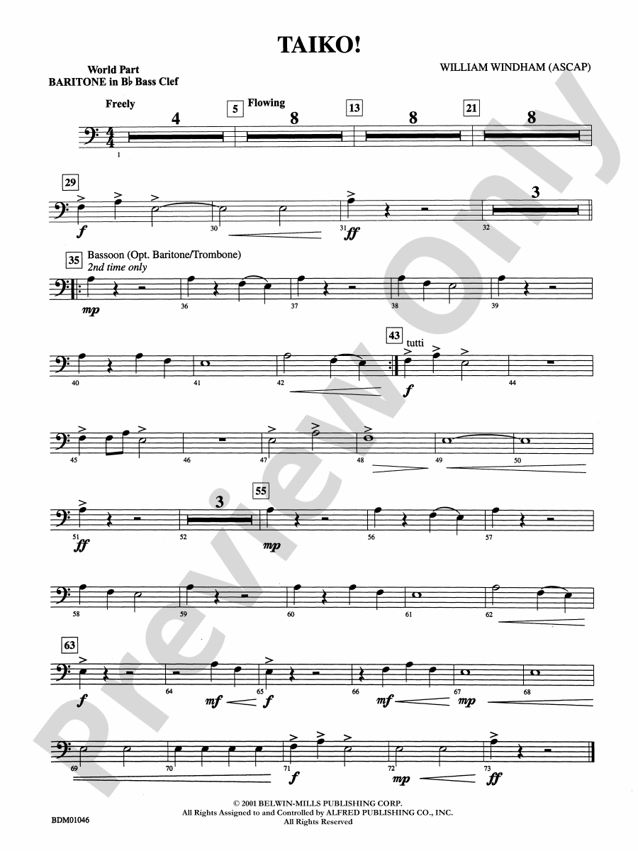 Taiko!: (wp) B-flat Baritone B.C.: (wp) B-flat Baritone B.C. World Part ...