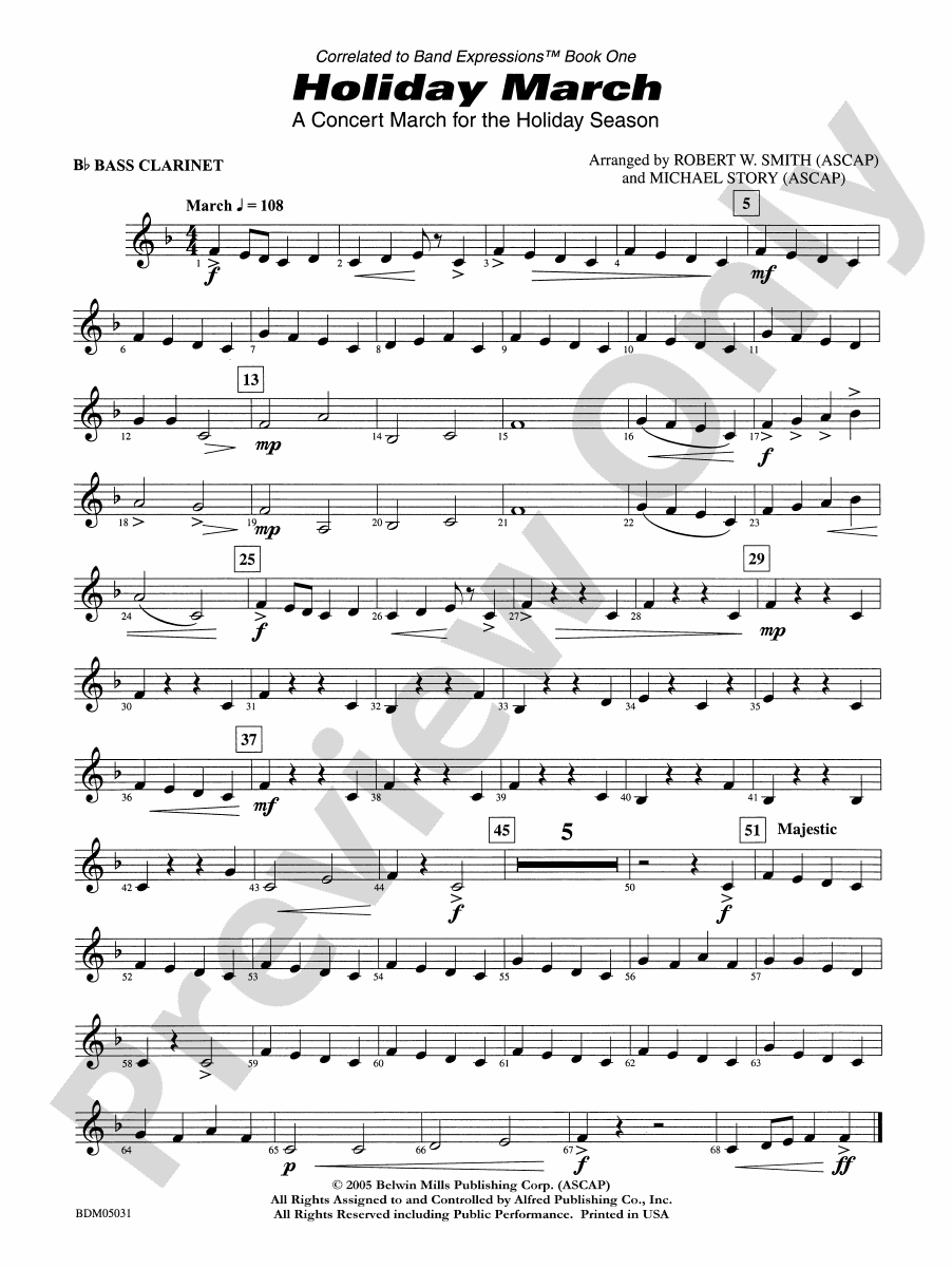 Holiday March (A Concert March for the Holiday Season): B-flat Bass ...