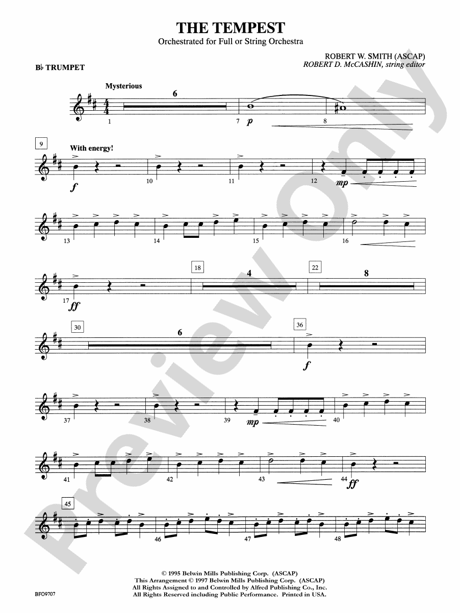 The Tempest: 1st B-flat Trumpet: 1st B-flat Trumpet Part - Digital Sheet Music Download