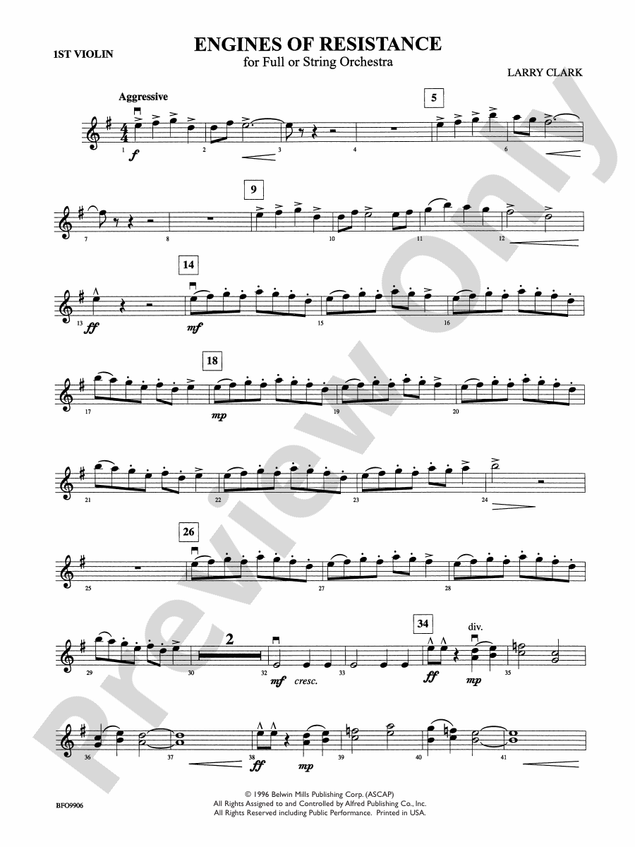Engines of Resistance: 1st Violin: 1st Violin Part - Digital Sheet Music Download