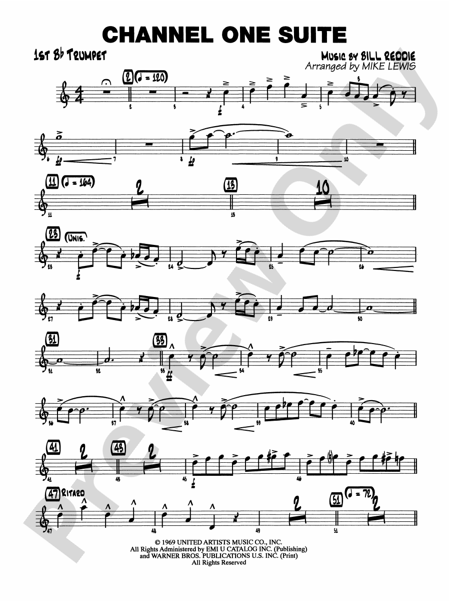 Channel One Suite: 1st B-flat Trumpet: 1st B-flat Trumpet Part ...