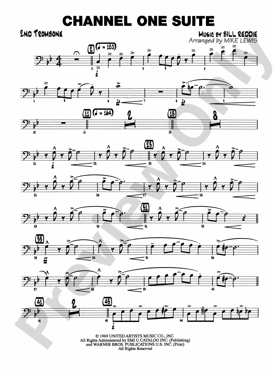 Channel One Suite: 2nd Trombone: 2nd Trombone Part - Digital Sheet ...