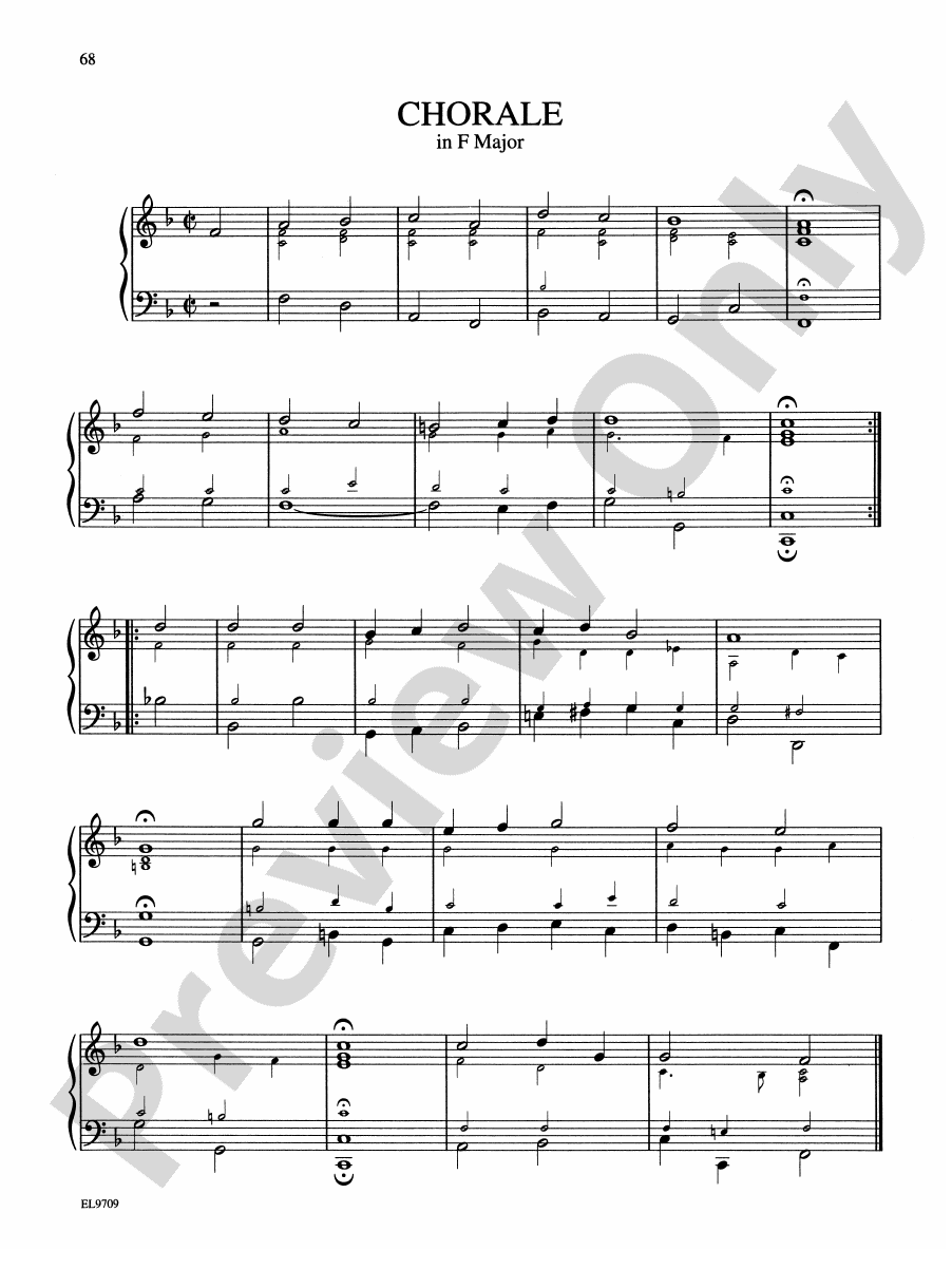 Bach: Notebook for Anna Magdalena Bach: Chorale in F Major Part ...