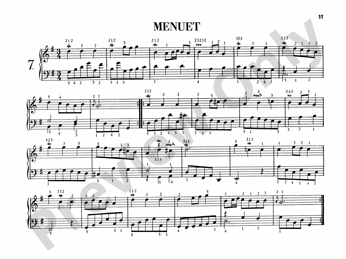 Bach: The First Bach Book (Fing. Alexander Lipsky): 7. Menuet, in G ...