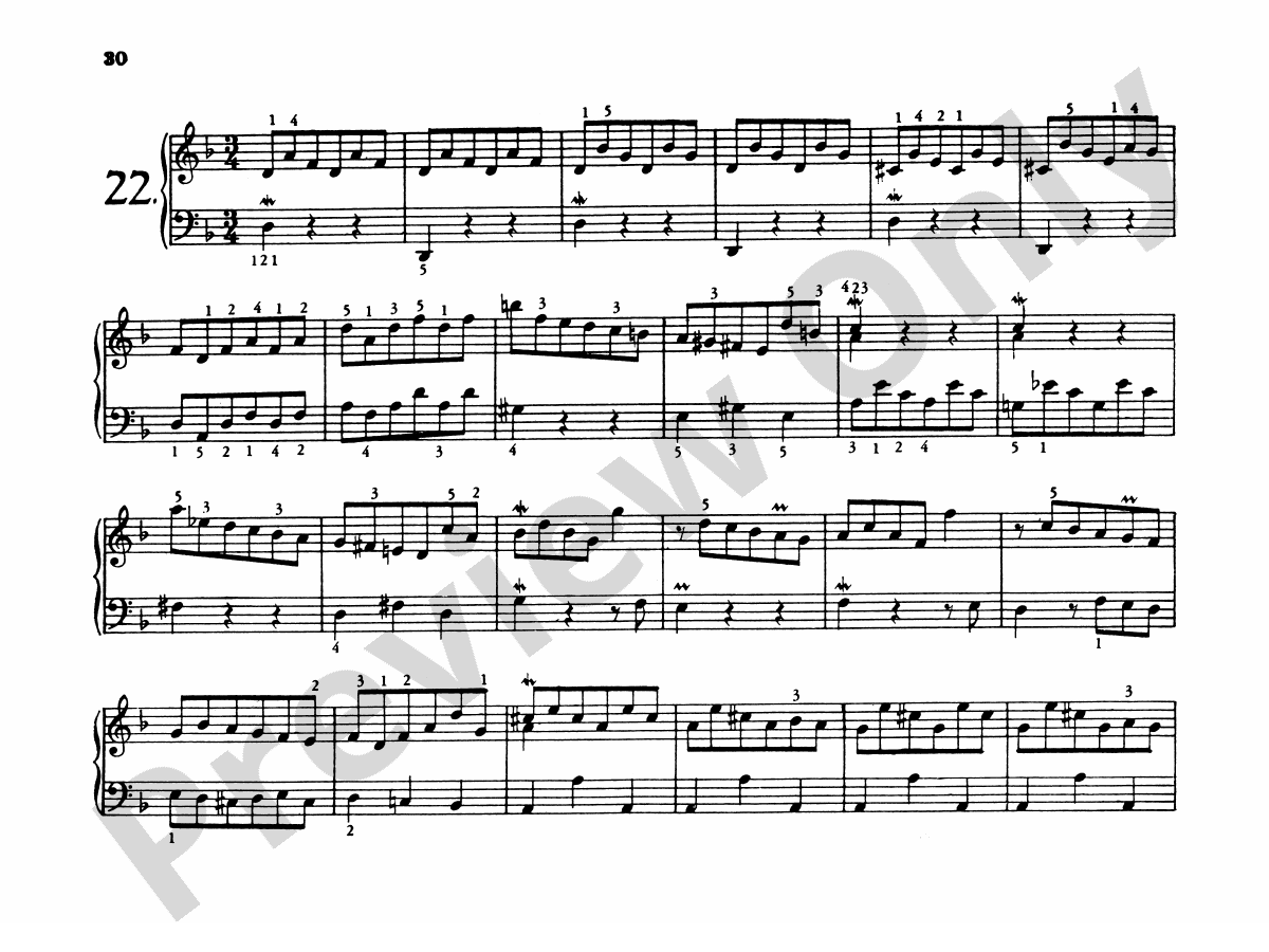 Bach: The First Bach Book (Fing. Alexander Lipsky): 22. Prelude in D ...