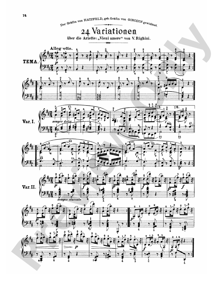 Beethoven: Variations (Volume I): 6. 24 Variations, D Major Part ...