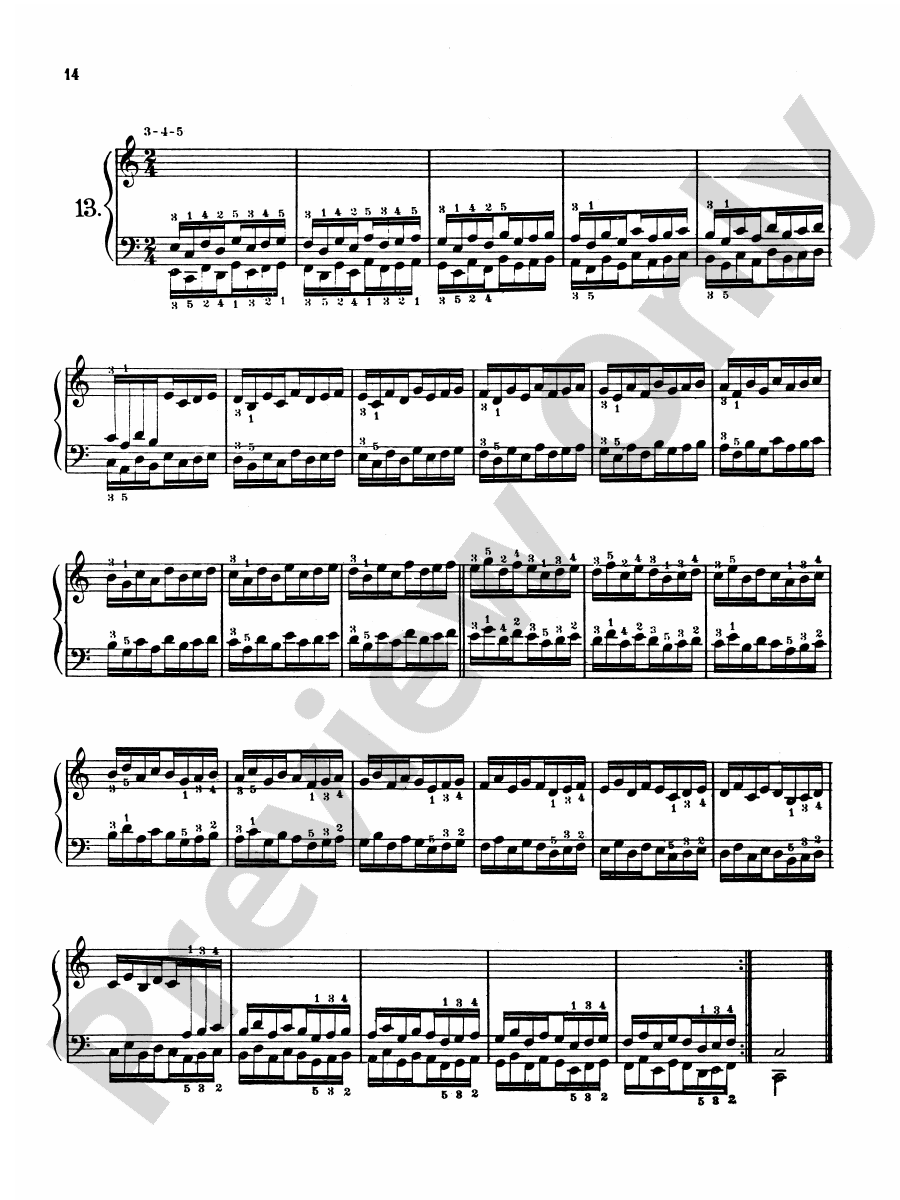Hanon: The Virtuoso Pianist (Volume I): No. 13 Part - Digital Sheet ...