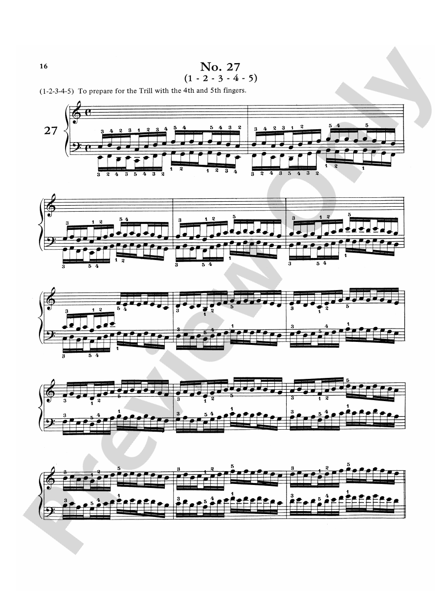 Hanon: The Virtuoso Pianist (Volume II): No. 27 Part - Digital Sheet ...