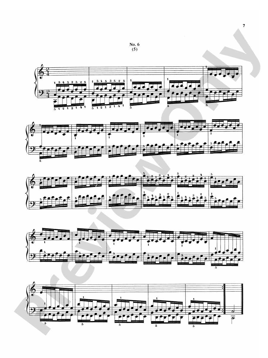 Hanon: The Virtuoso Pianist (Complete): No. 6 Part - Digital Sheet Music Download