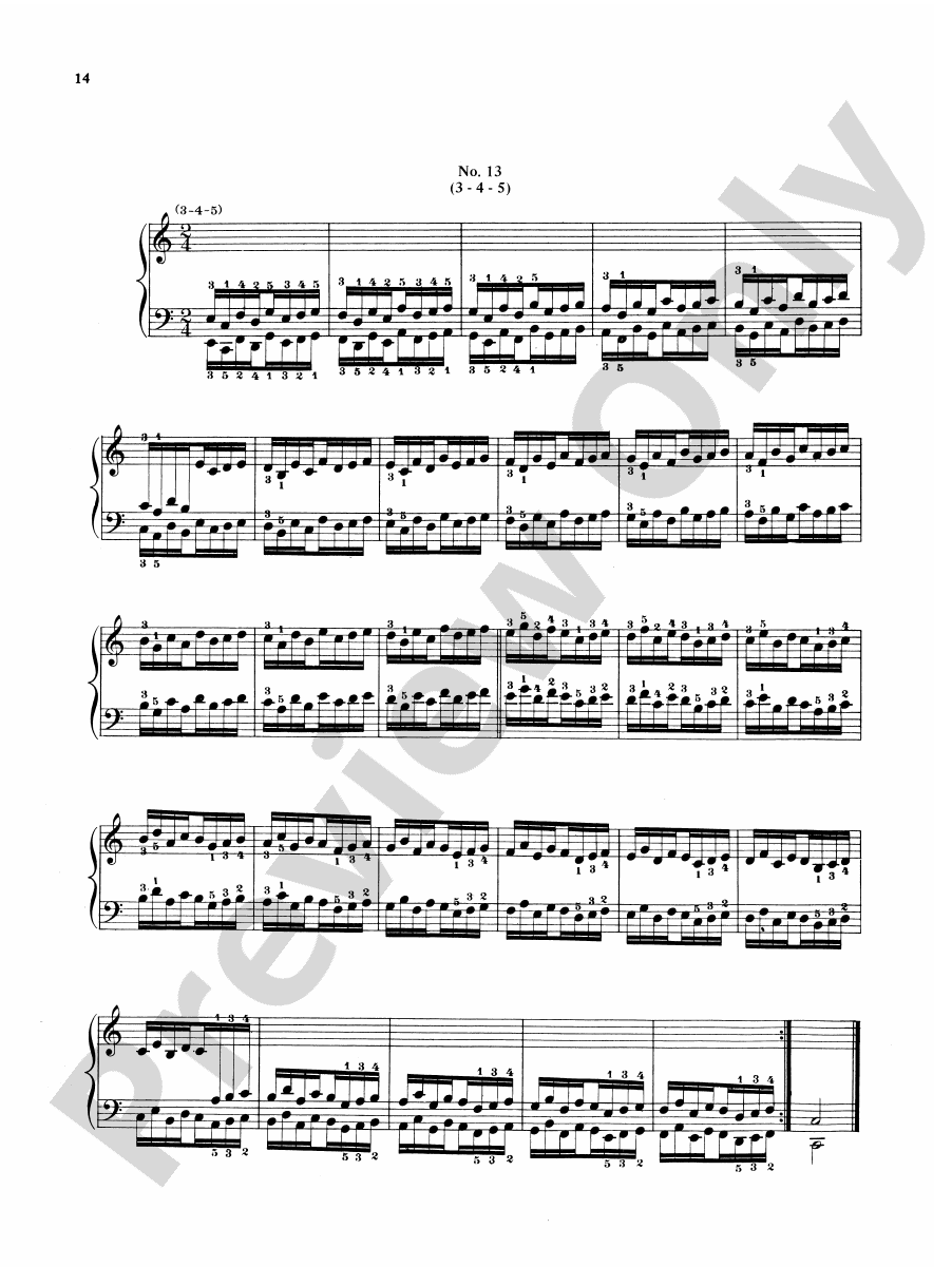 Hanon: The Virtuoso Pianist (Complete): No. 13 Part - Digital Sheet ...