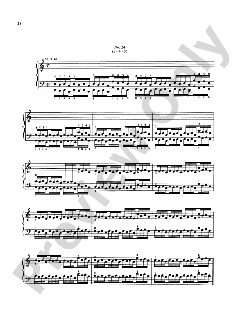 Hanon: The Virtuoso Pianist (Complete): No. 24 Part - Digital Sheet Music Download