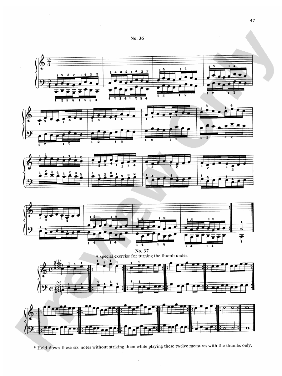 Hanon: The Virtuoso Pianist (Complete): No. 37 Part - Digital Sheet Music Download