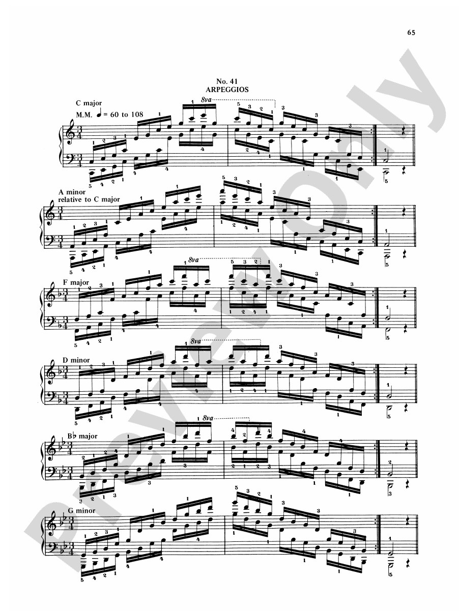 Hanon: The Virtuoso Pianist (Complete): No. 41 Part - Digital Sheet ...