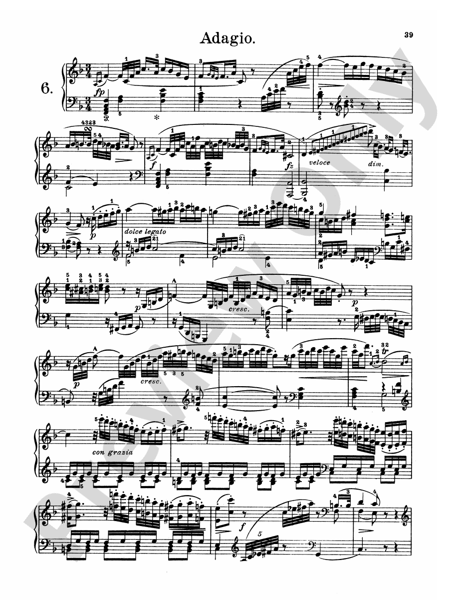 Haydn: Eight Various Compositions: 6. Adagio Part - Digital Sheet Music ...
