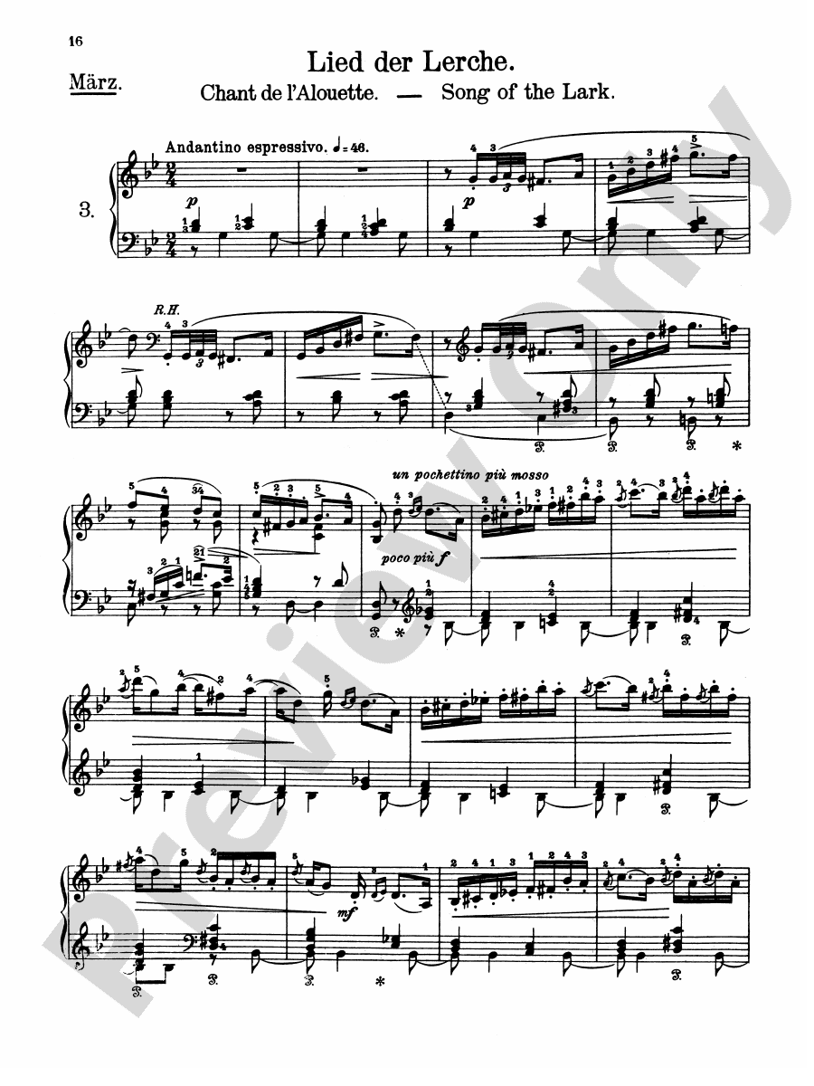 Tchaikovsky: The Seasons, Op. 37A: March-- Song of the Lark Part ...