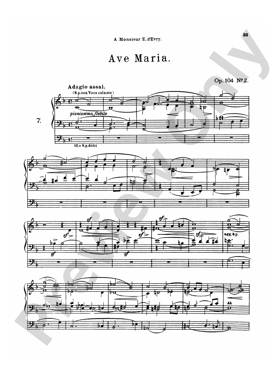 Bossi: Selected Organ Works: VII. Ave Maria Part - Digital Sheet Music ...