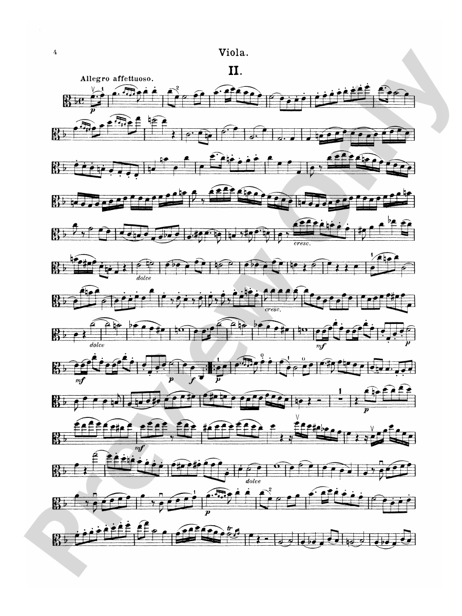 Beethoven: Three Duets: Duet No. 2 (Viola) Part - Digital Sheet Music Download