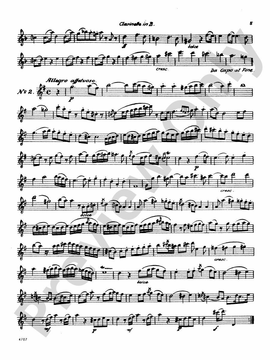 Beethoven: Three Duets for Clarinet and Bassoon: Duet No. 2 - Clarinet ...