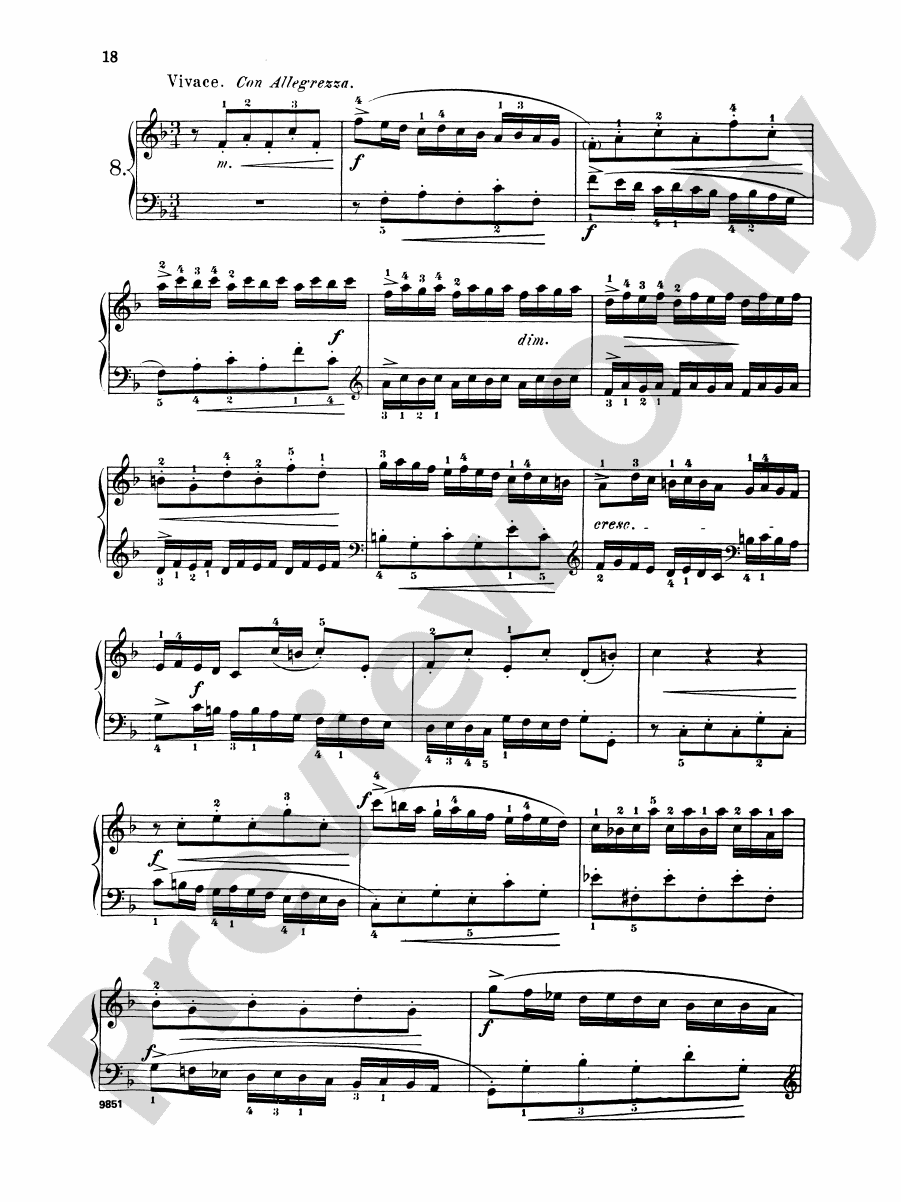 Bach: Two-Part Inventions (Ed. Mason): 8. Two-Part Invention Part ...