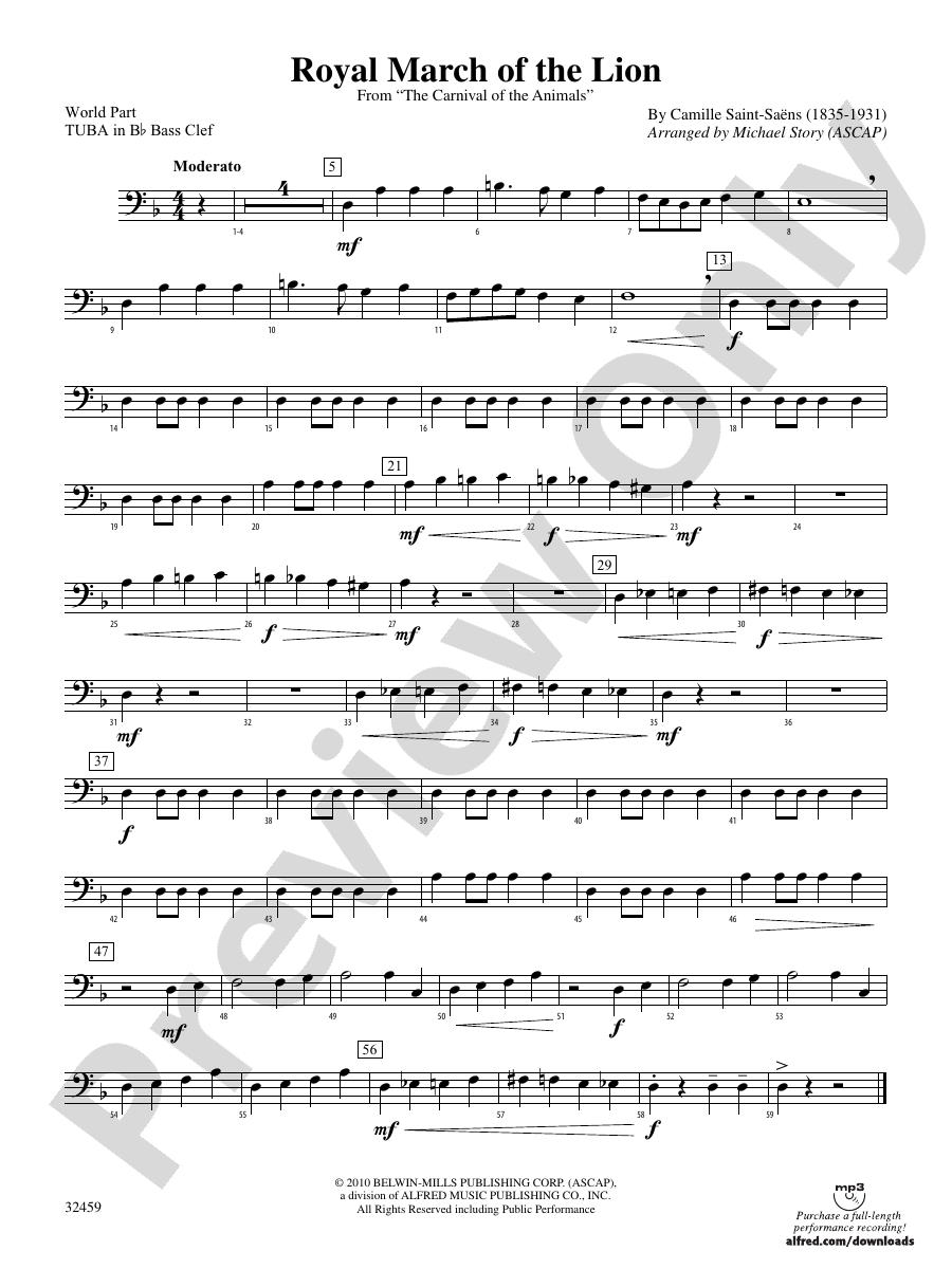 Royal March of the Lion: (wp) B-flat Tuba B.C.: (wp) B-flat Tuba B.C ...