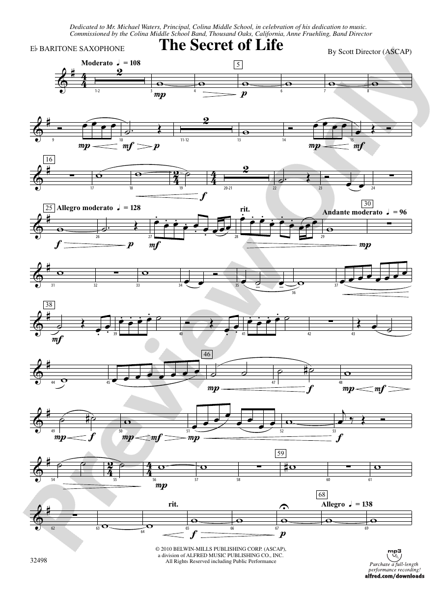 The Secret of Life: E-flat Baritone Saxophone: E-flat Baritone ...