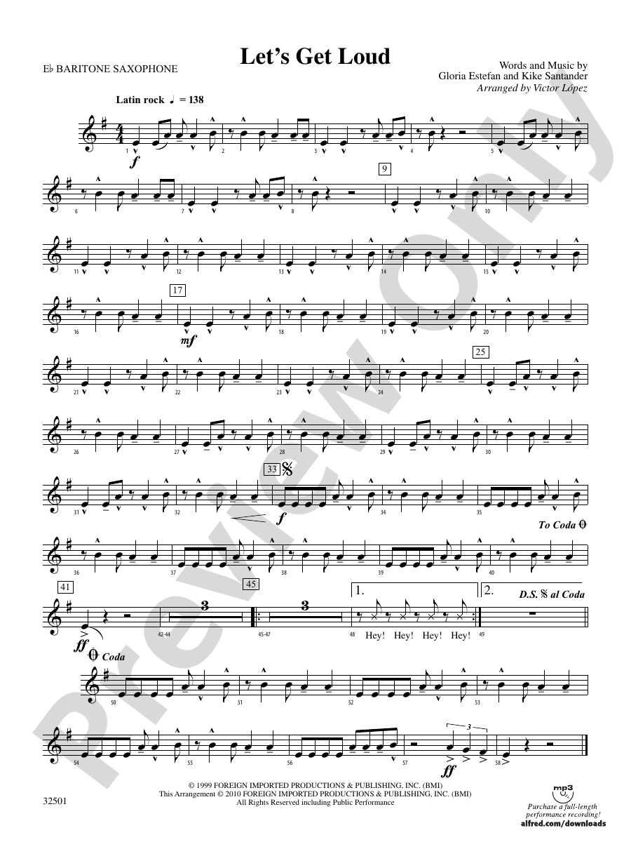 Let's Get Loud: E-flat Baritone Saxophone: E-flat Baritone Saxophone ...