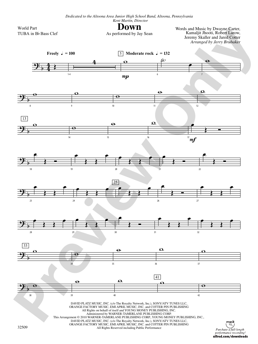 Down: (wp) B-flat Tuba B.C.: (wp) B-flat Tuba B.C. World Part - Digital ...