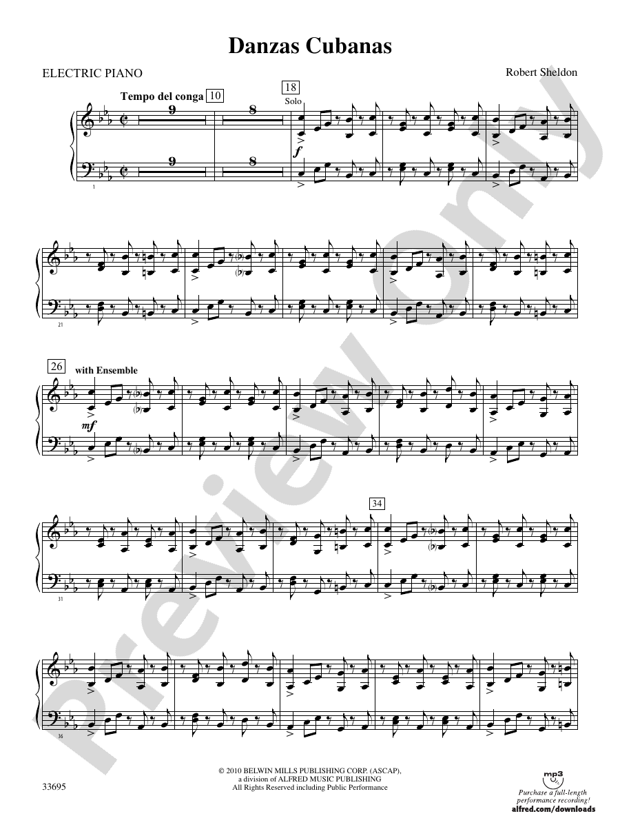 Danzas Cubanas: Piano Accompaniment: Piano Accompaniment Part - Digital ...