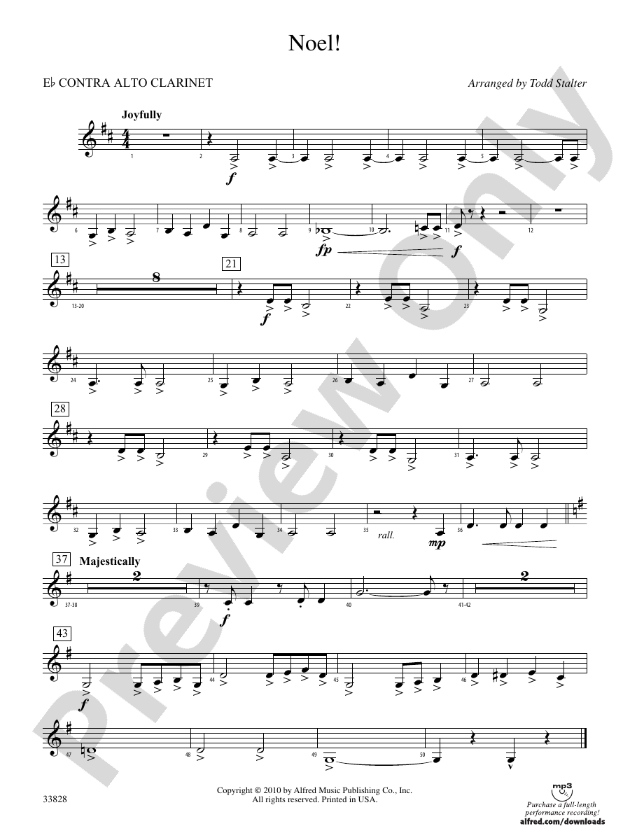 Noel!: (wp) E-flat Contrabass Clarinet: (wp) E-flat Contrabass Clarinet World Part - Digital ...