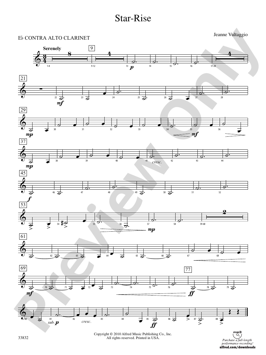 Star-Rise: (wp) E-flat Contrabass Clarinet: (wp) E-flat Contrabass Clarinet World Part - Digital ...