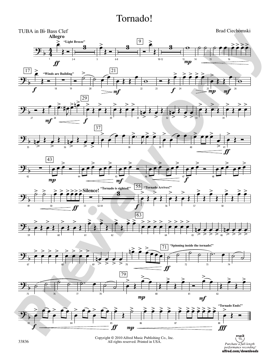 Tornado!: (wp) B-flat Tuba B.C.: (wp) B-flat Tuba B.C. World Part ...